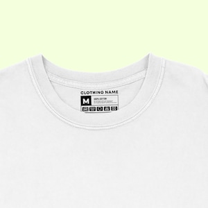 Tag Less Neck Label, Branding Labels With Custom Logo Ready to Press ...