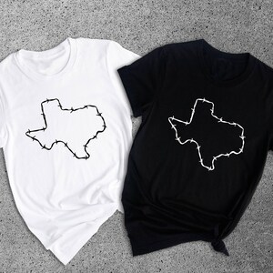 Barbed Wire Texas Shirt, Texas Map Shirt, Texas Shirt, States of ...