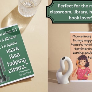 Middle Grade Book Quotes and Characters Digital Posters- Perfect for ...