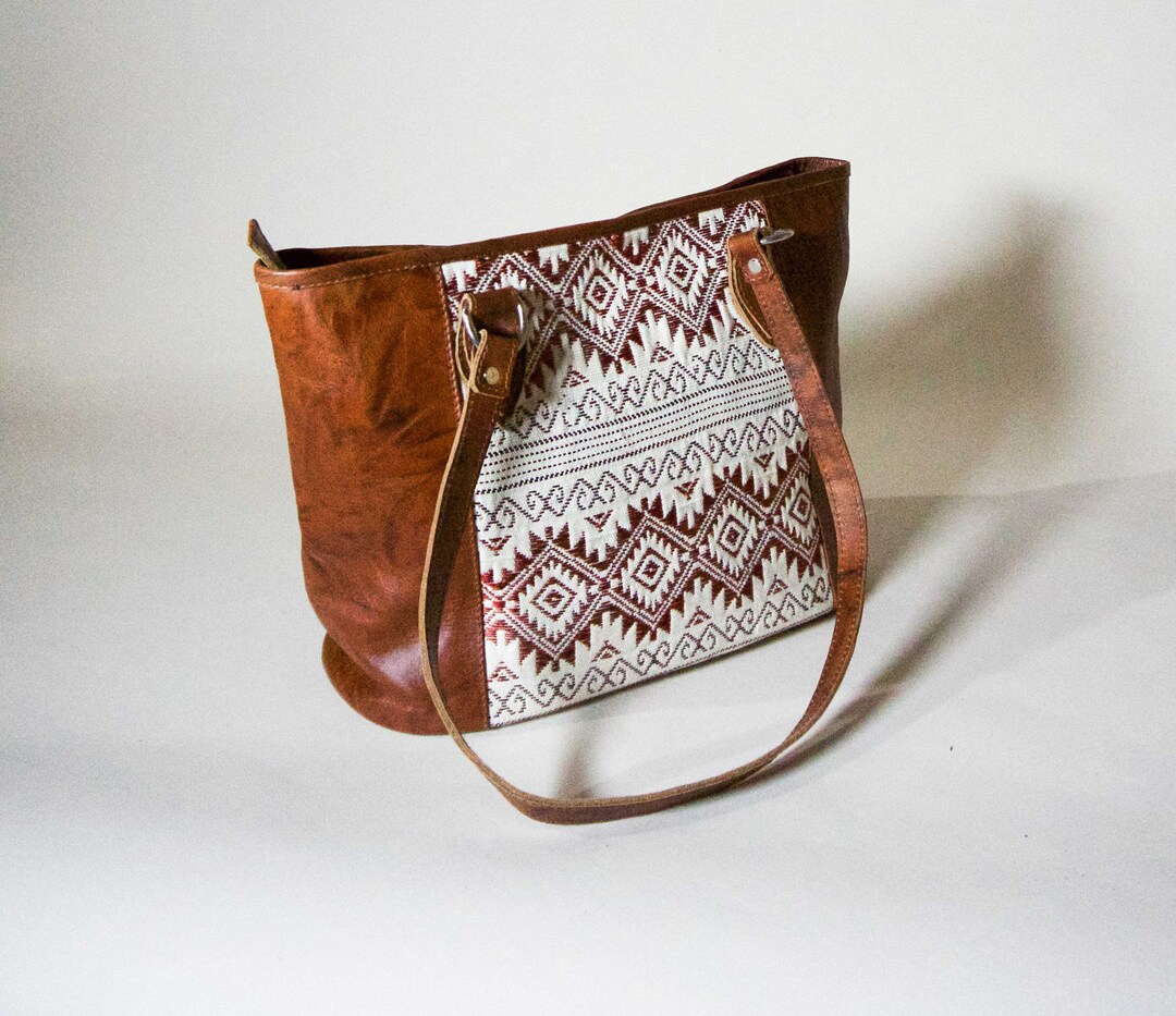 Handmade Katy Tote. Handwoven Cotton Fabric From Comalapa, Guatemala ...