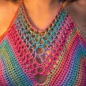 Crochet Boho Rainbow Fae Top - Etsy