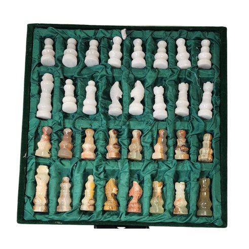12 Marble Chess Set Chess Board Marble Chess Pieces Marble Chess Set ...