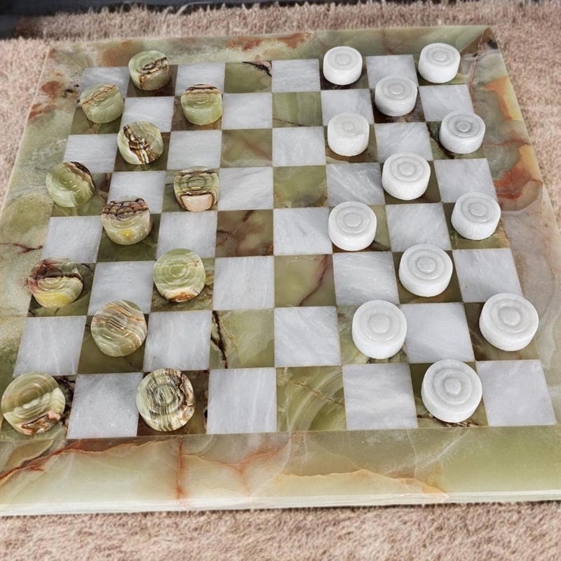 Checkers Game Game Table - Etsy