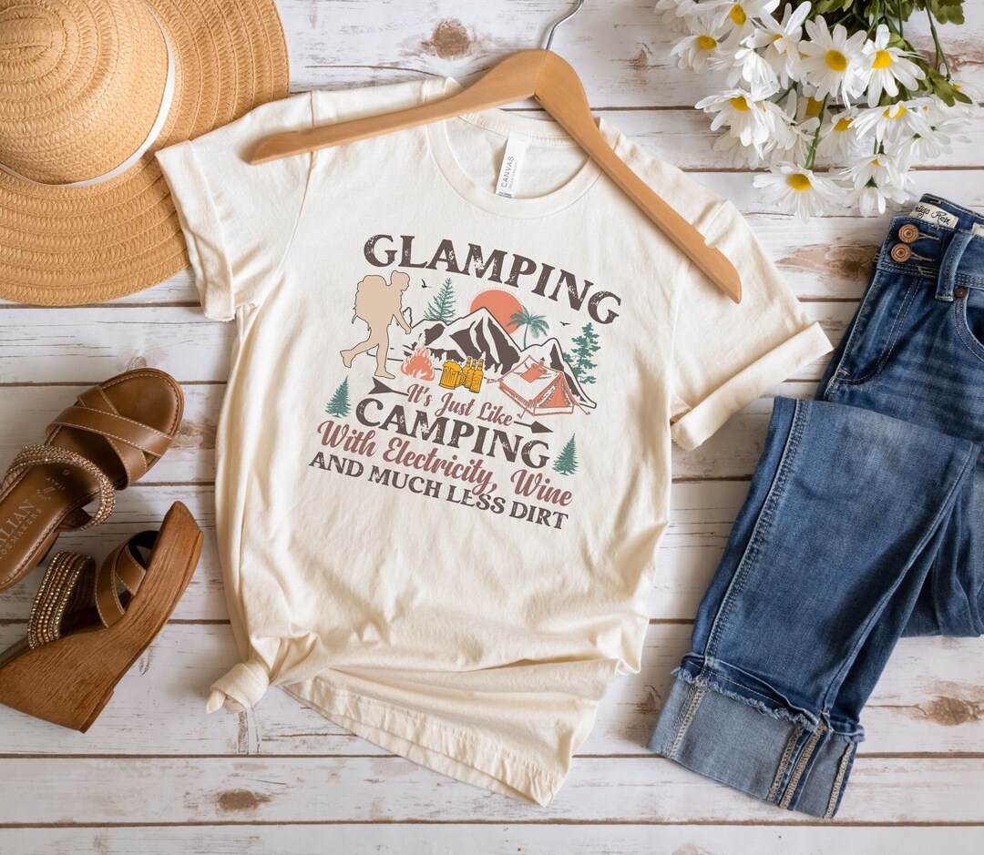 Glamping T-shirt, Family Camping, Camping Adventure Shirts, Glamping ...