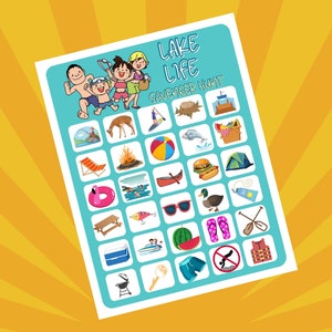 Printable Lake Life Scavenger Hunt | Scavenger Hunt Game | Printable ...