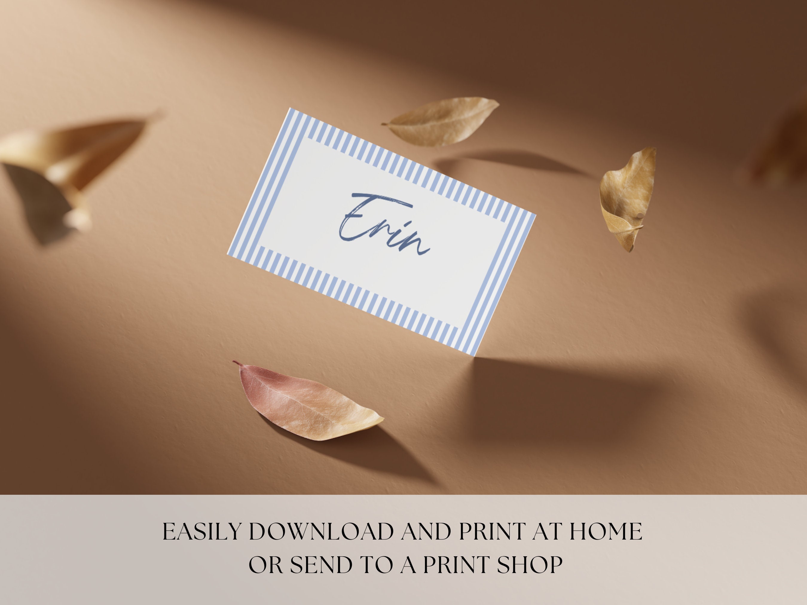 COASTAL Theme Name Cards, Bachelorette Party Name Cards, Editable ...