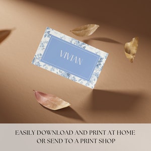 Bachelorette Name Cards, Coastal Elegant, Editable Template, Charleston ...