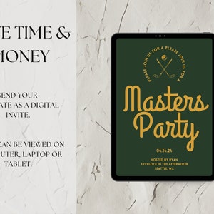 Vintage Golf Party Invite Template: Country Club Theme (digital ...