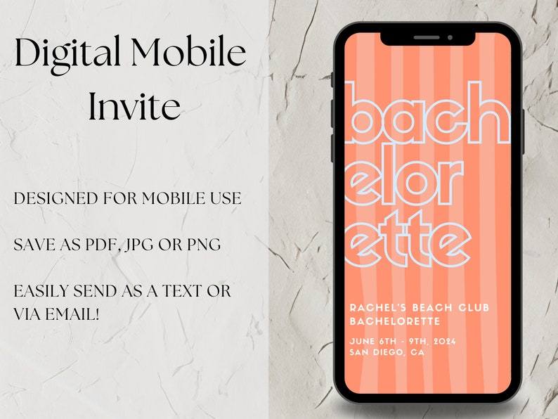 Coastal Bachelorette Party Itinerary: Beach Club Retro Theme (digital ...