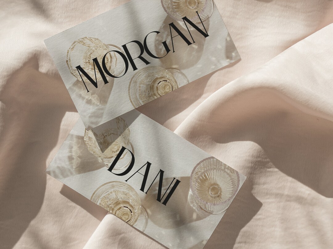 Elegant Name Cards, Bachelorette Party Name Cards, Editable Template ...