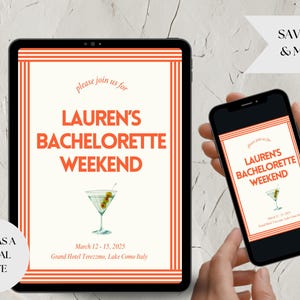 Italian Summer Bachelorette Invite Template, Aperol Spritz Bach Party ...