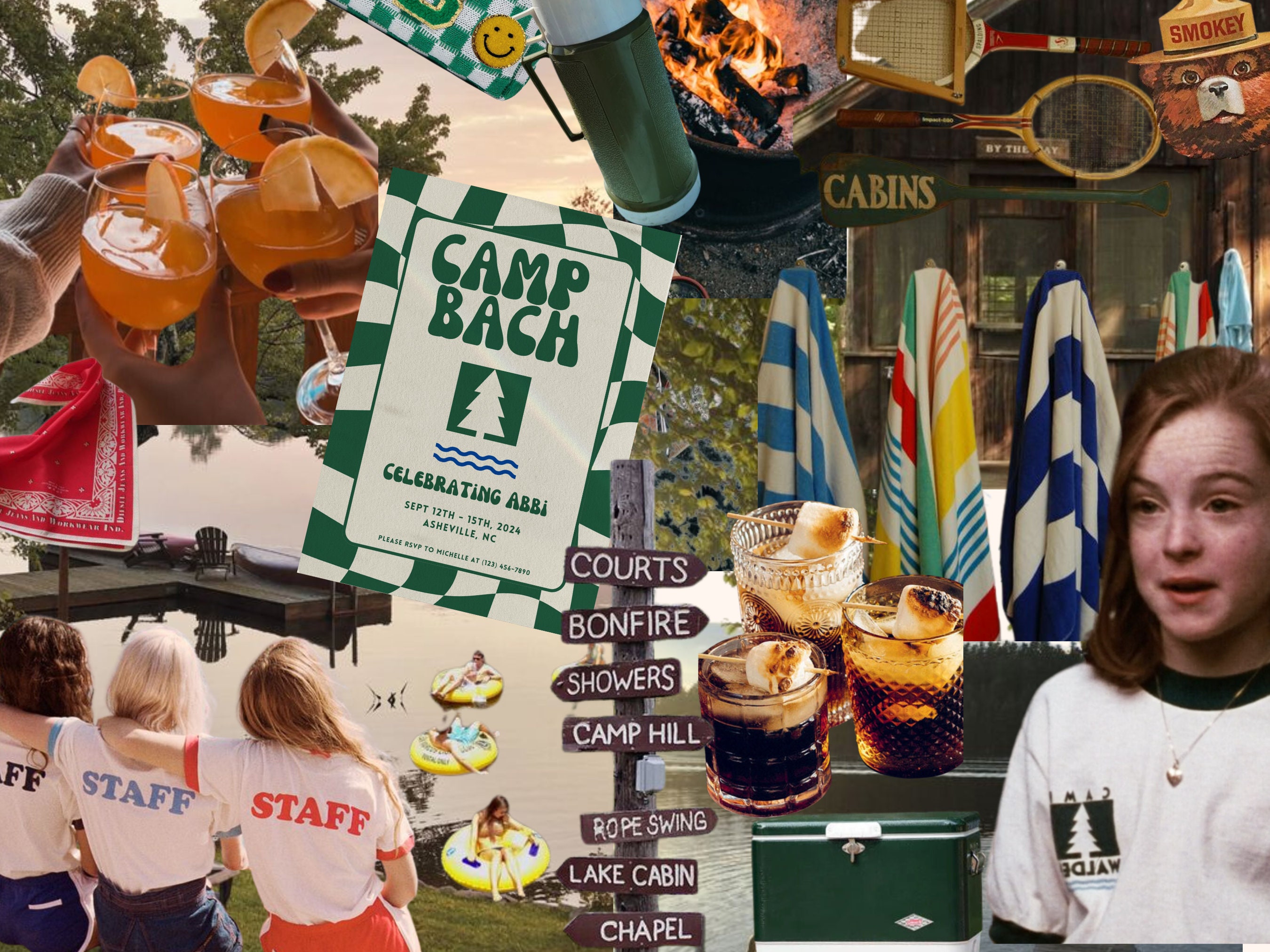 Camp Bachelorette Invite Template, Parent Trap Bachelorette Party, Camp ...