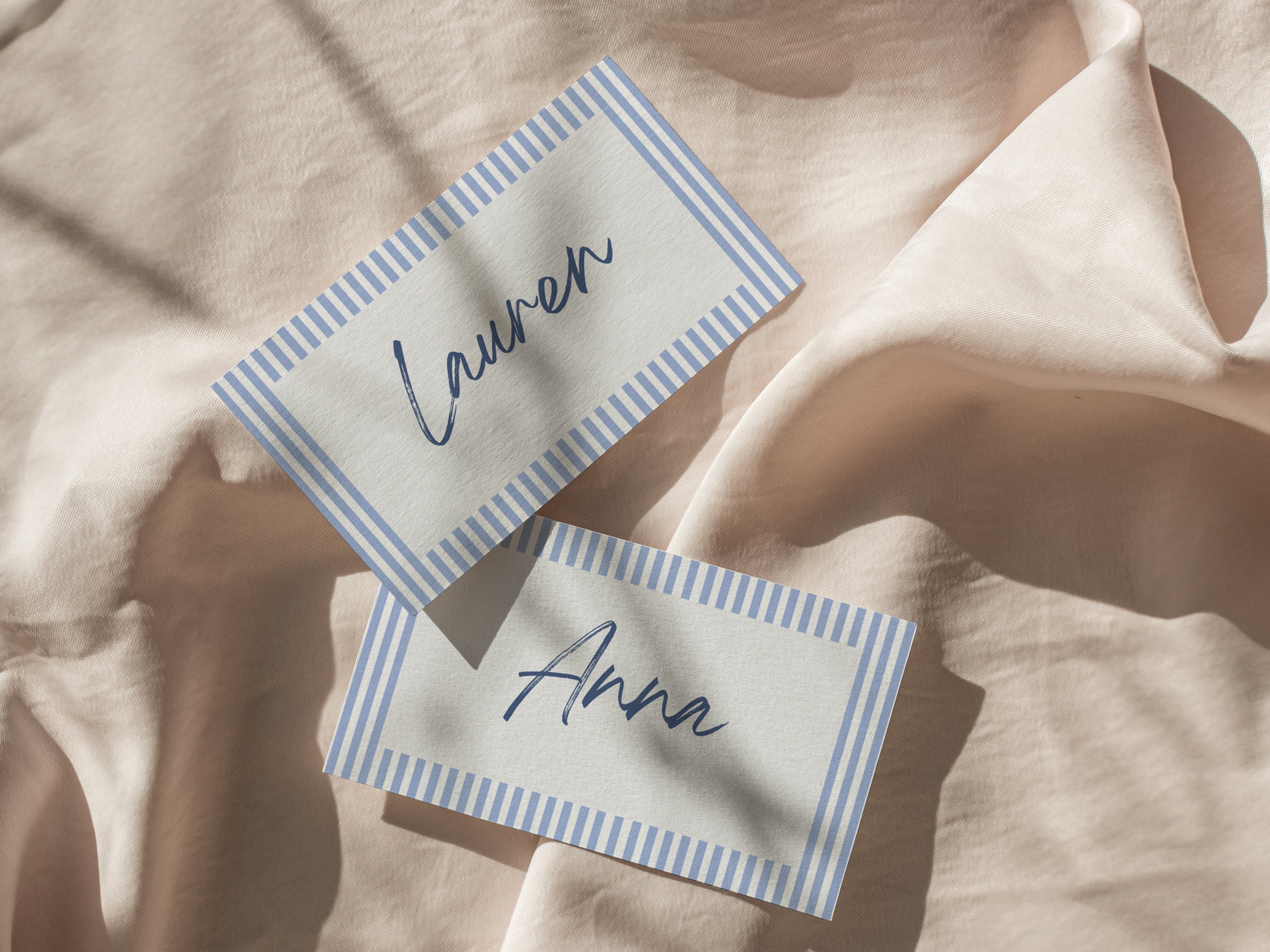 COASTAL Theme Name Cards, Bachelorette Party Name Cards, Editable ...