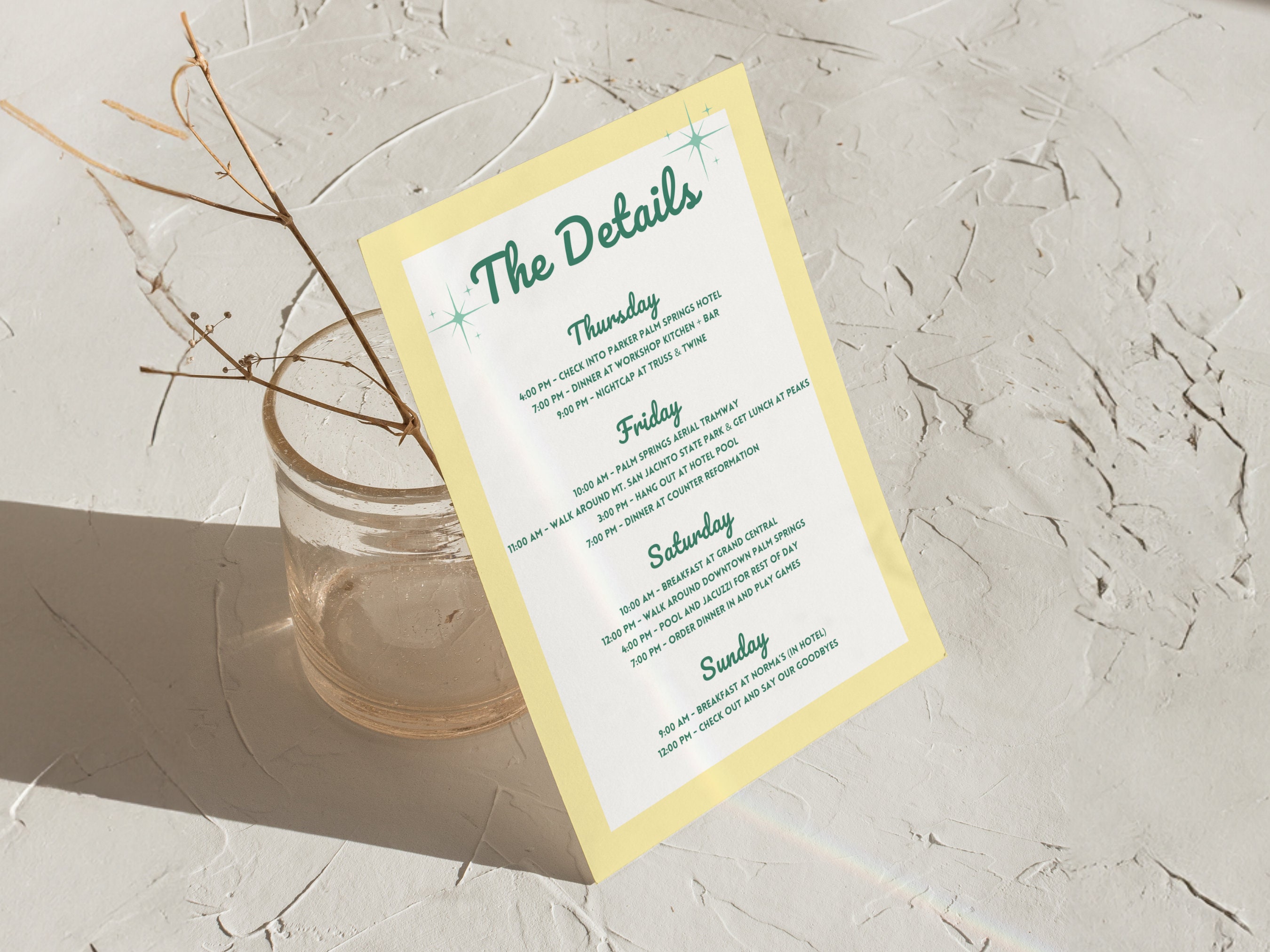 Bachelorette Party Invite Template Palm Springs Invite Retro - Etsy