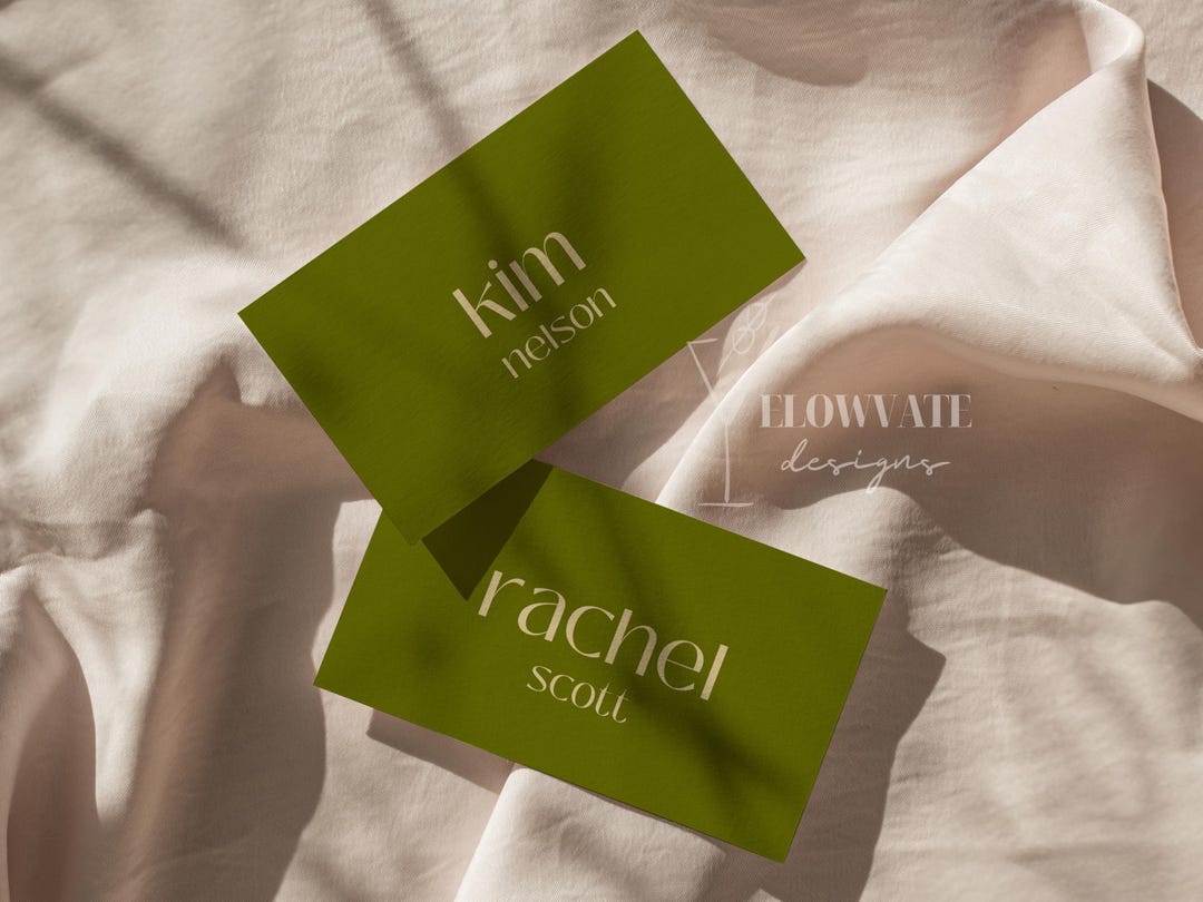 Chartreuse Wedding Place Cards Template, Green Tropical Wedding Theme ...
