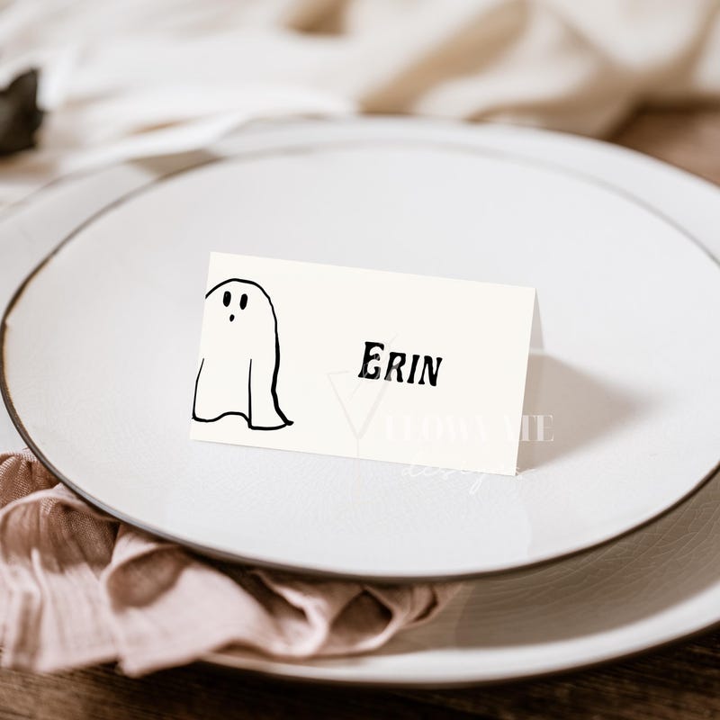 Halloween Place Card - Etsy