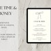 Bow Cocktail Menu Template, Bow Template, DIY Bow Menu, Customizable ...