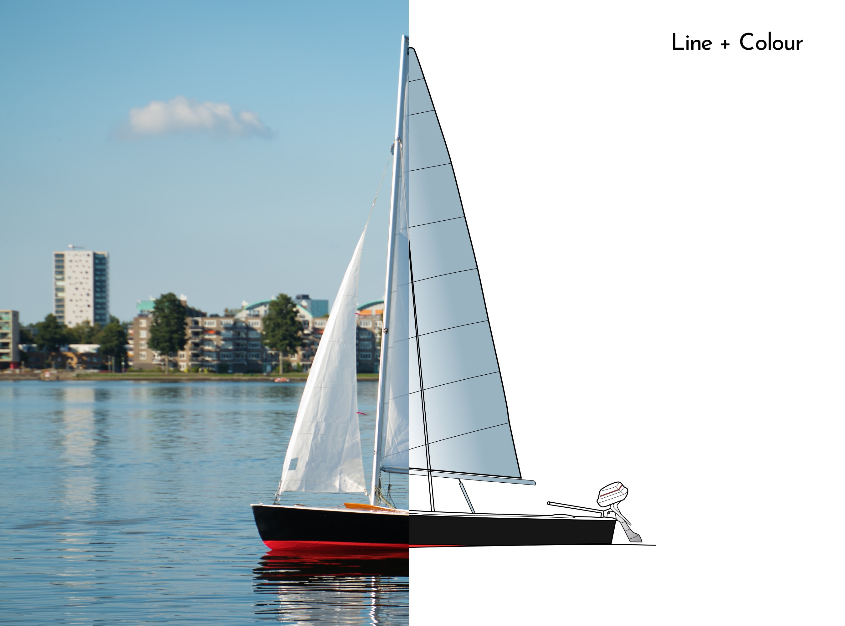 Custom Boat Drawing Boat Line Drawing Boat Illustration - Etsy Australia