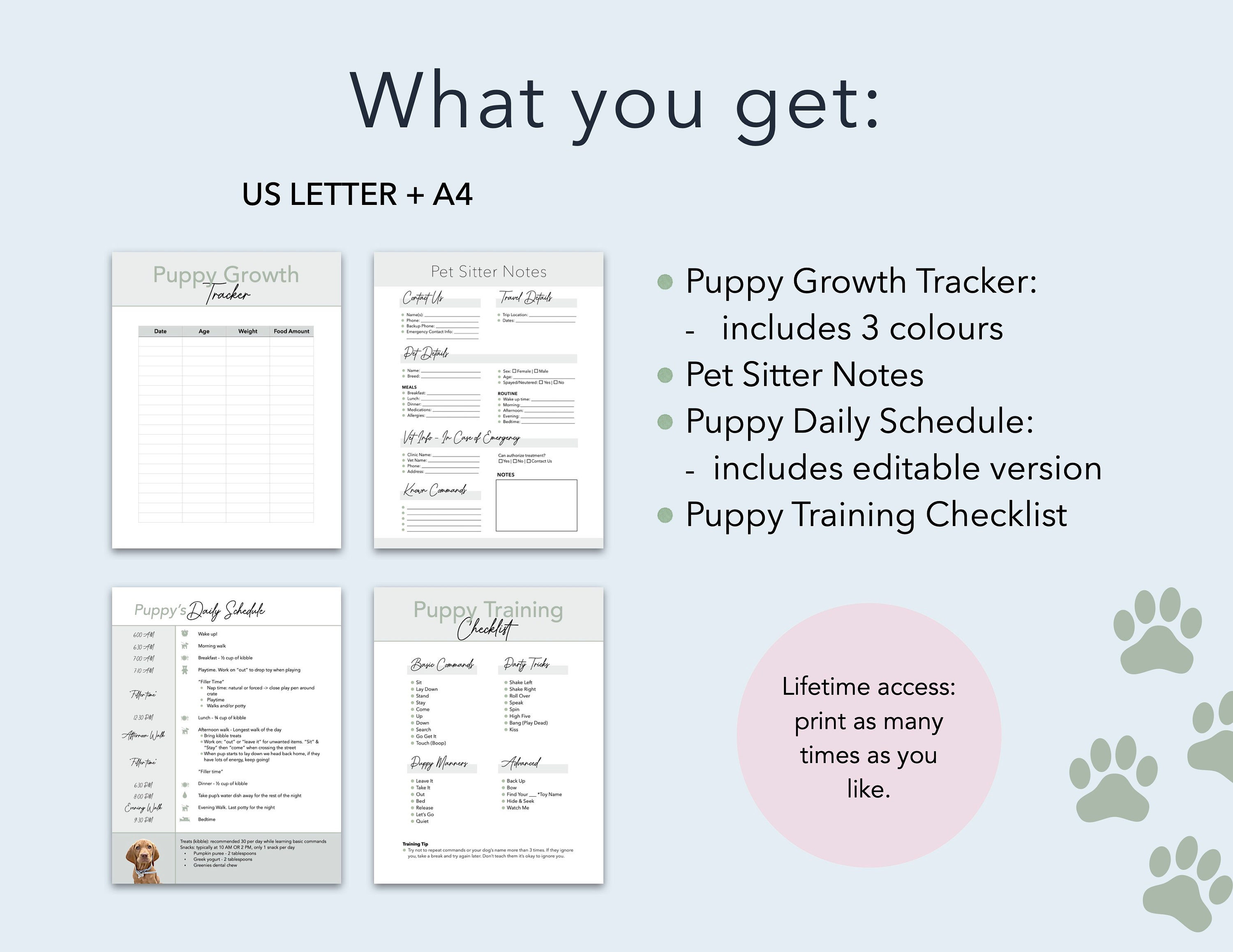 Puppy Parent Package | Perfect for a New Dog Pawrent! Printable Puppy ...