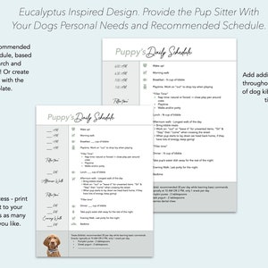 Puppy's Daily Schedule With Template | Printable PDF | Customize ...