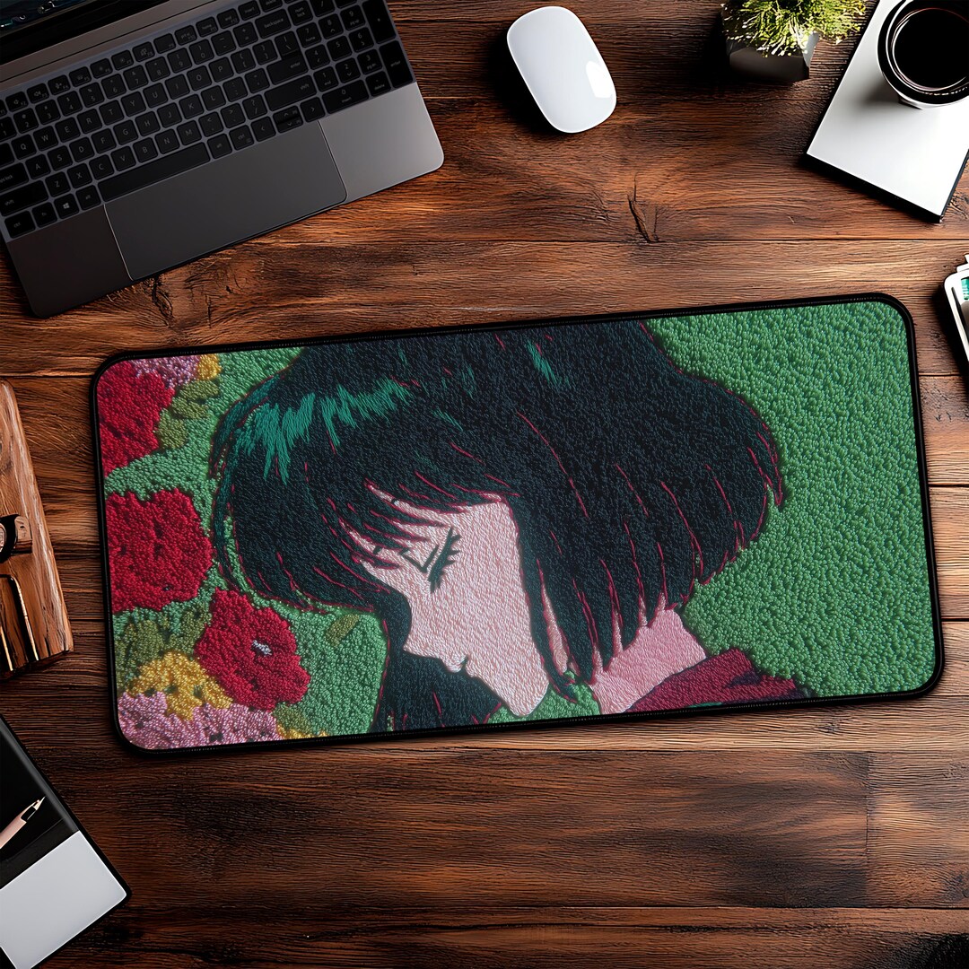 90s Anime Mouse Pad | Vintage Aesthetic Desk Mat | 1990 Manga Mouse Pad ...