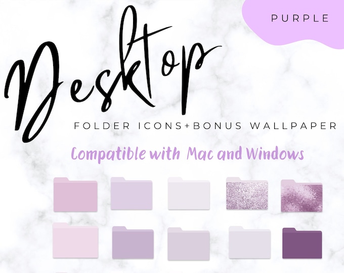 12 Purple Gingham Folder Icons With 6 Bonus Wallpapers for Mac Windows ...