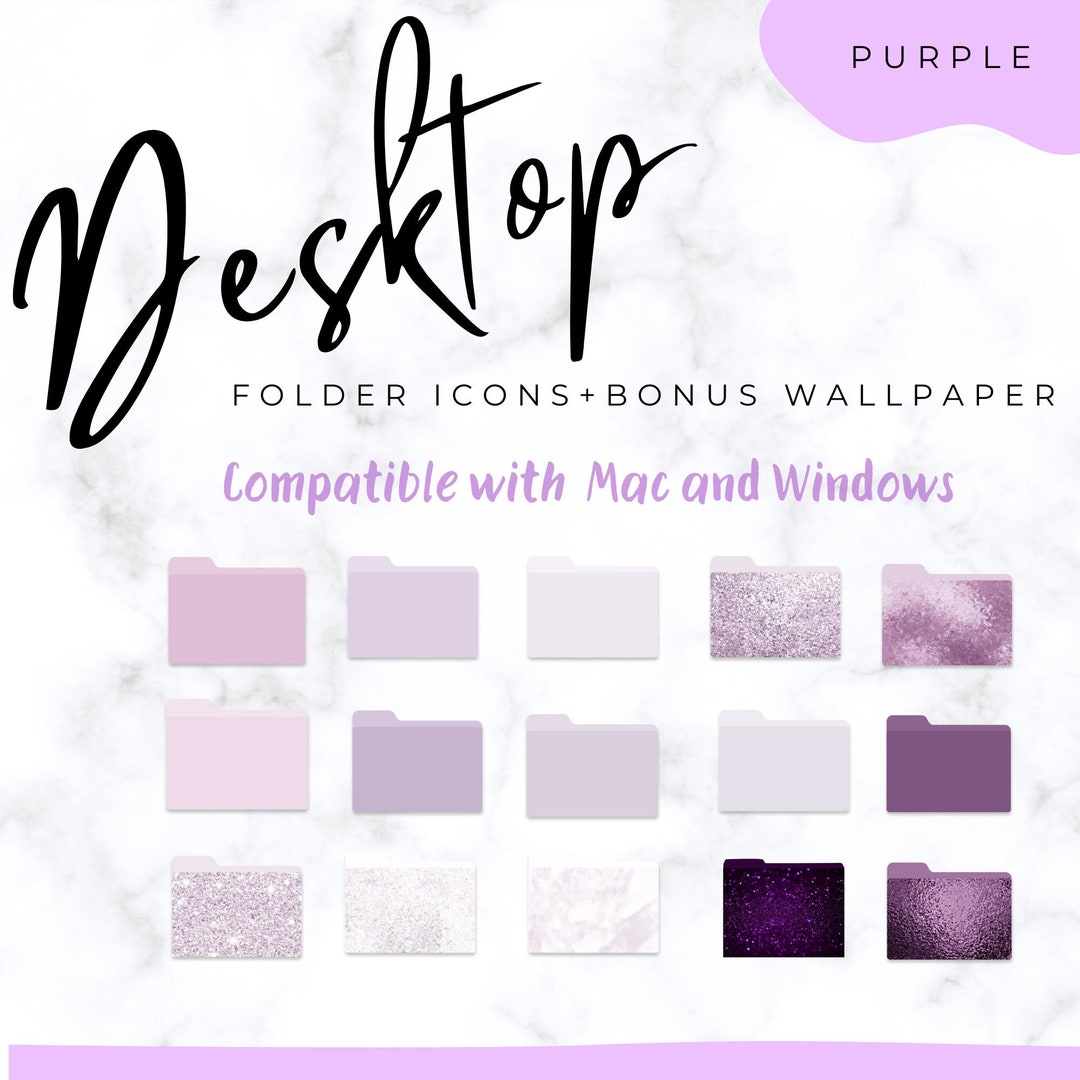 Purple MacBook Folder Icons, Desktop Icons, MacBook Icons, Laptop ...