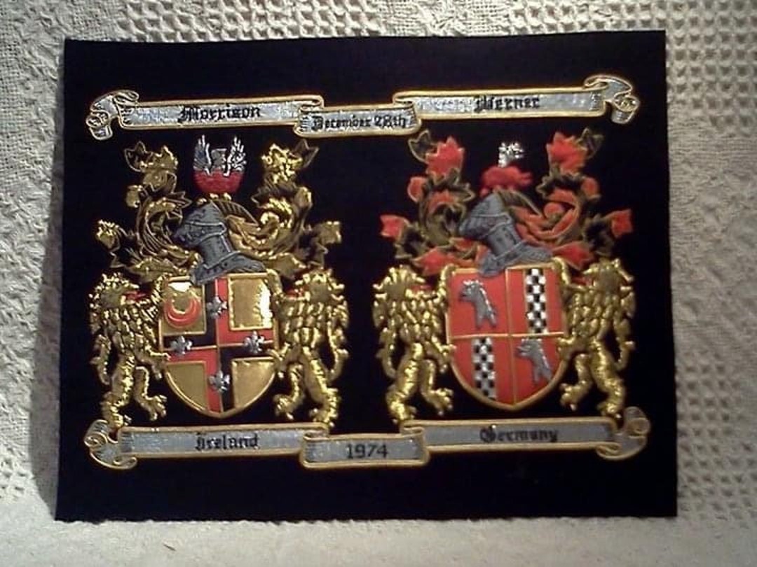 Embroidered Double Coat of Arms. - Etsy