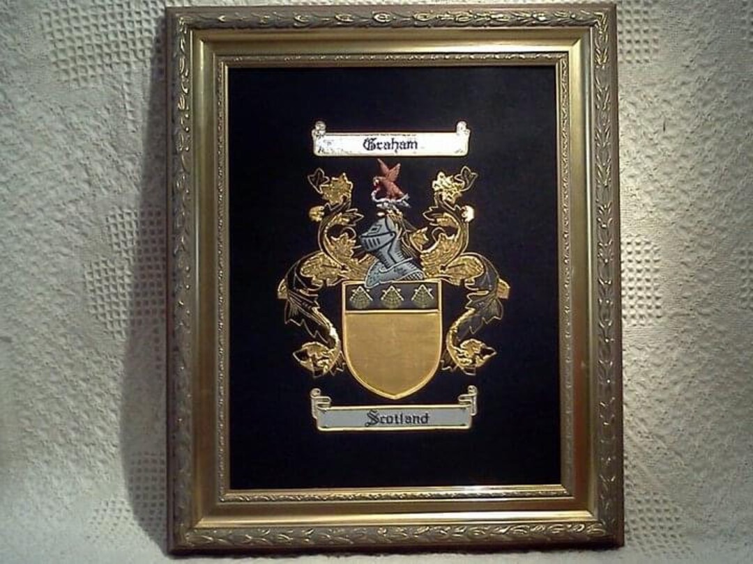 Embroidered Single Coat of Arms in Frame. - Etsy