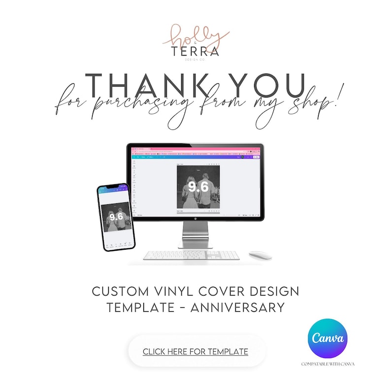 Custom Vinyl Record Cover Canva Template - Anniversary - Etsy