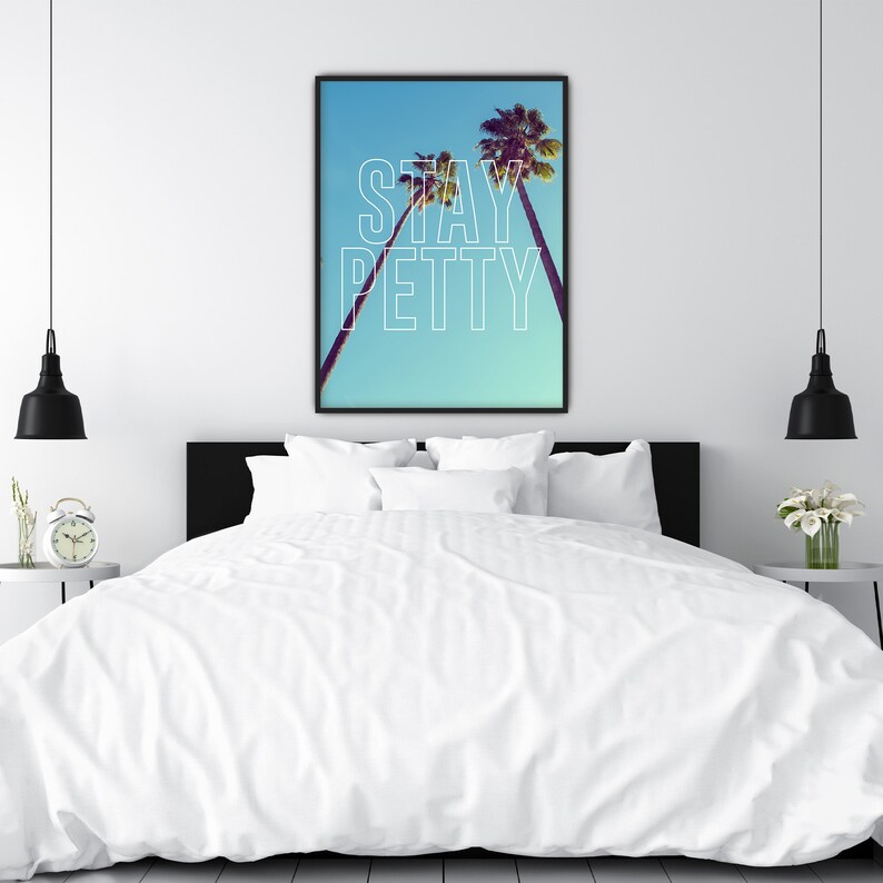 Stay Petty Palm Tree Art Print, Palm Tree Art, Stay Petty Art Print ...
