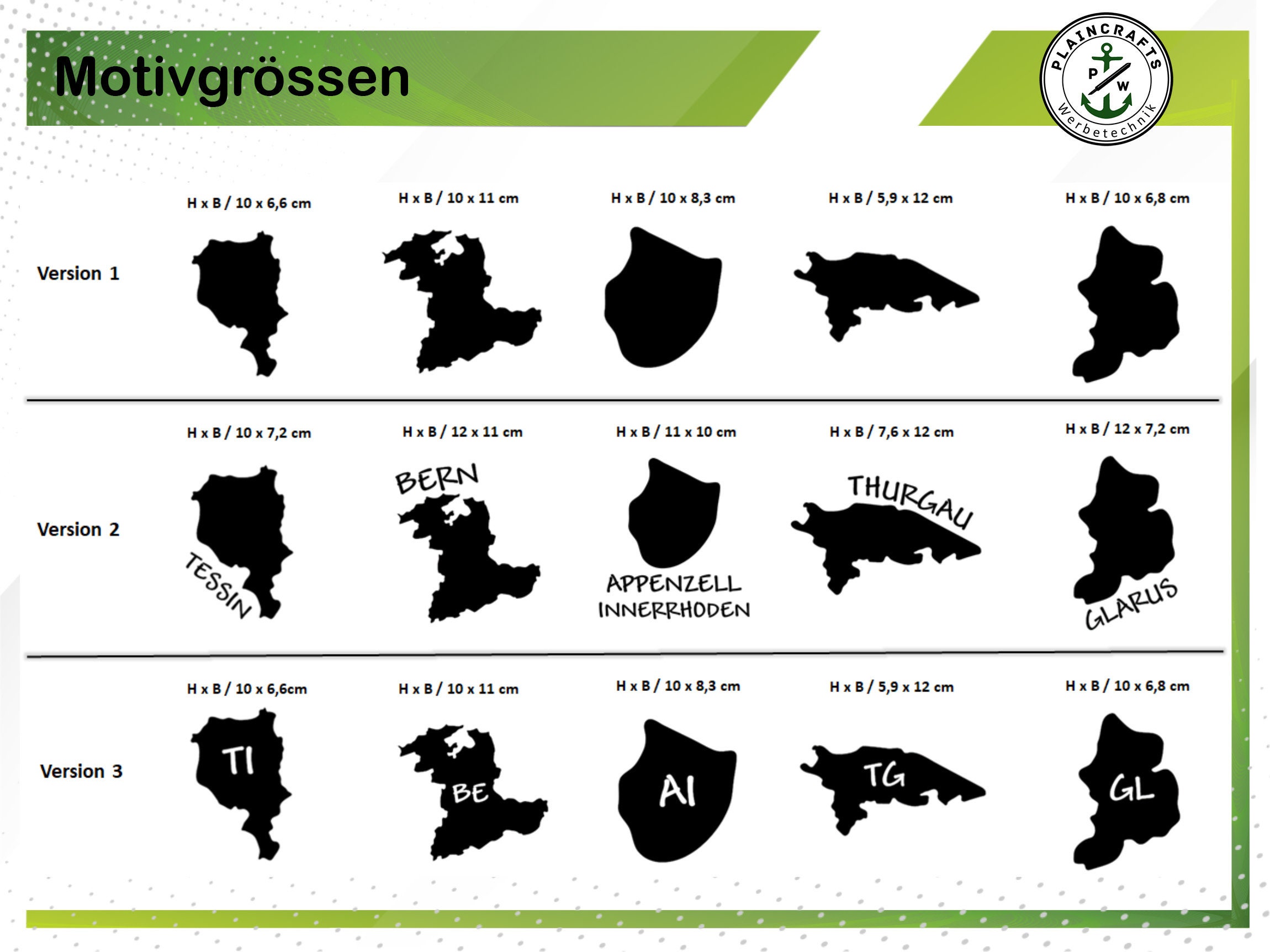 CH Sticker, Canton Car Sticker, Silhouette Canton, Sticker Car ...