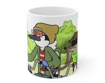 Regular Show, Mordecai, Rigby, Cartoon, Cozy Mug, Tea Mug, Coffee Mug ...