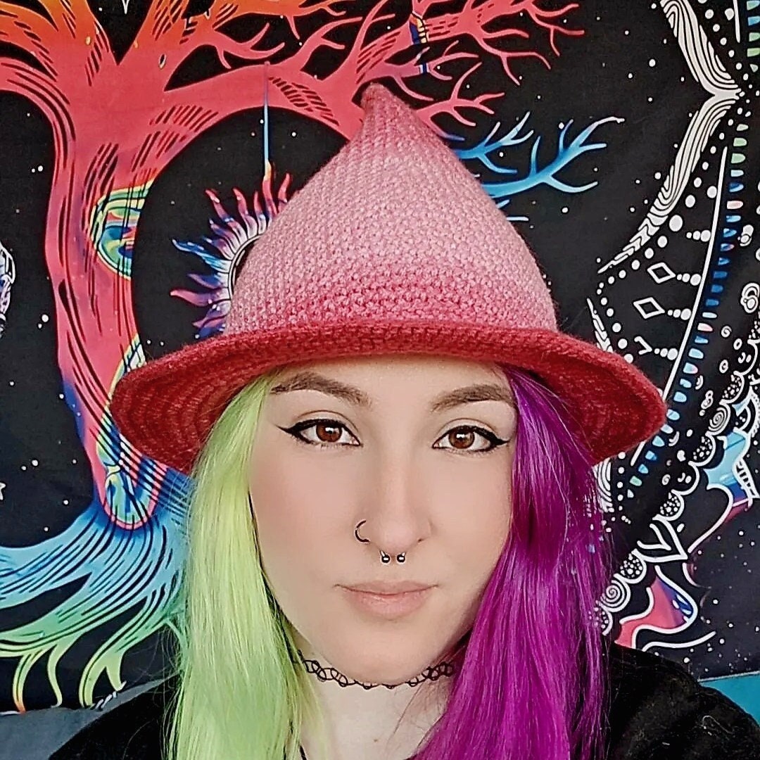 Crochet Pink Sprite Hat - Etsy