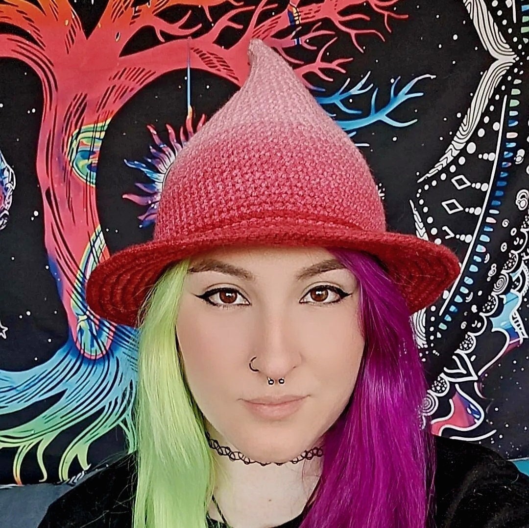 Crochet Pink Sprite Hat - Etsy