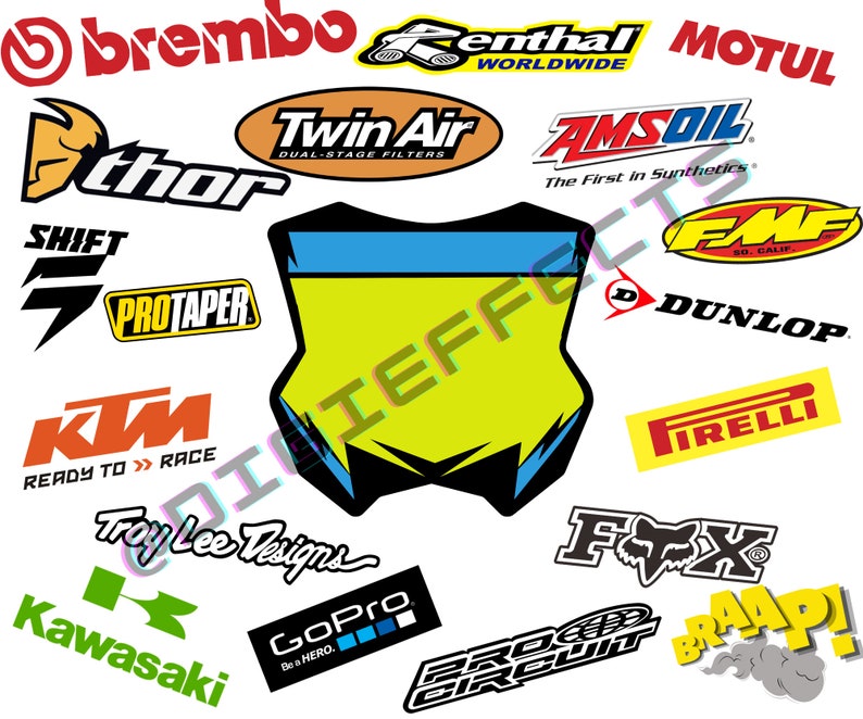 Motocross Customizable Racing Plate PNG and JPG Motocross - Etsy