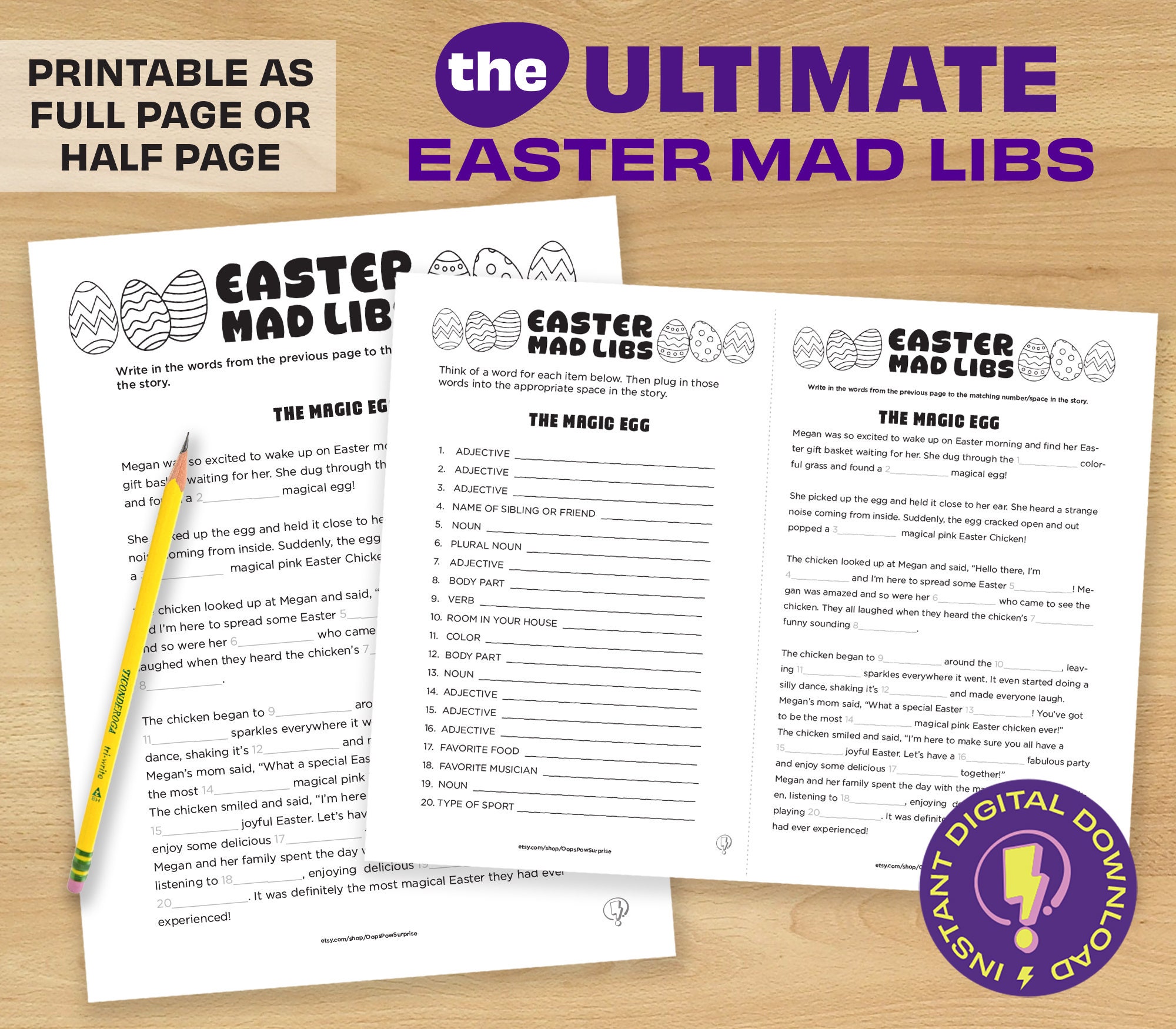 Ultimate Printable Easter Mad Libs for Kids | Fun & Educational Word ...