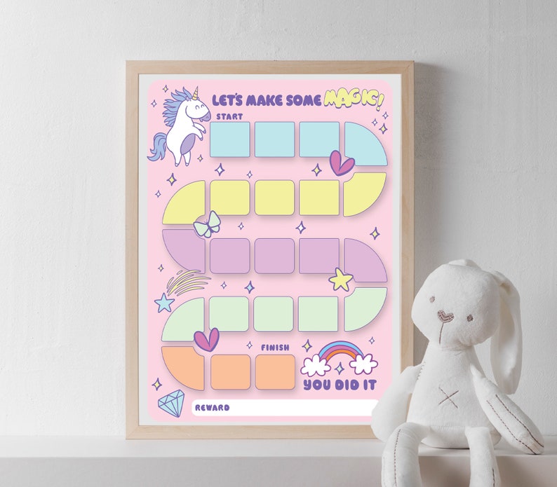 Unicorn Reward Chart | Printable Magical Fantasy Chore Chart for Kids ...