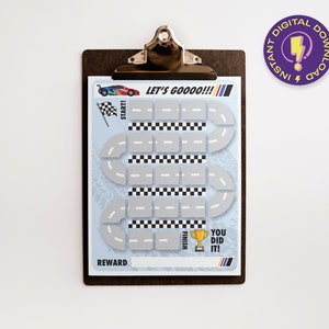 Racecar Reward Chart | Printable Racing Chore Chart for Kids | Behavior ...