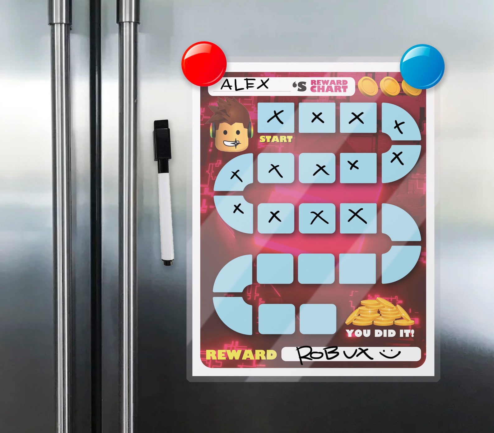 Blox Gamer Reward Chart | Printable Gaming A4 Video Game Chore Chart ...