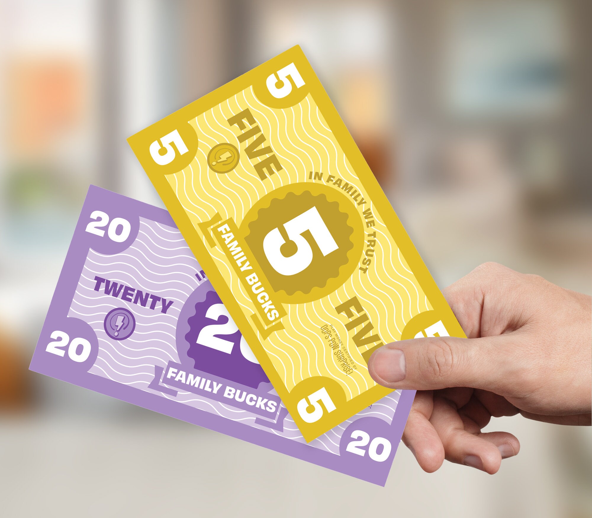 Family Bucks Printable Play Money | Kids Chore & Good Behavior Reward ...