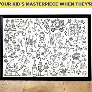 Giant Fairy Tale Doodles Coloring Poster | Printable Collaborative ...