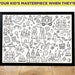 Giant Fairy Tale Doodles Coloring Poster | Printable Collaborative ...