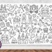 Giant Fairy Tale Doodles Coloring Poster Printable Collaborative ...