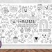 Giant Unicorn Doodles Coloring Poster Printable Collaborative Coloring ...