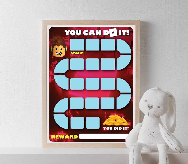 Blox Gamer Reward Chart | Printable Gaming A4 Video Game Chore Chart ...