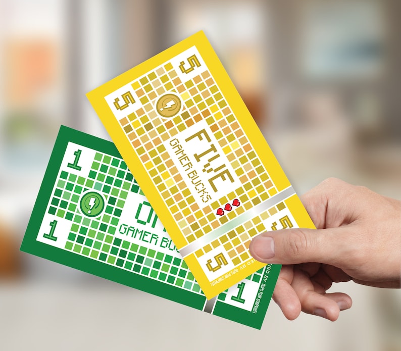 Printable Gamer Bucks Play Money | Kids Chore & Good Behavior Video ...