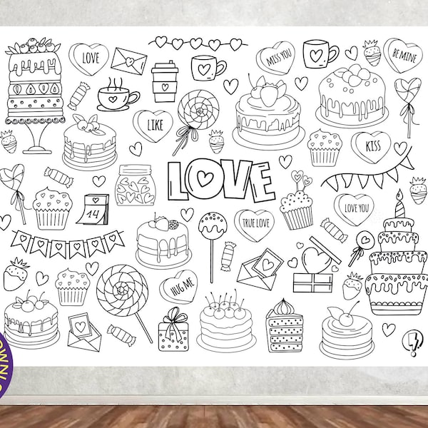 Collaborative Coloring Poster - Etsy