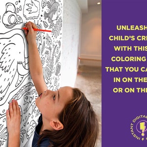 Giant Dinosaur Fossil Coloring Poster | Printable Collaborative ...