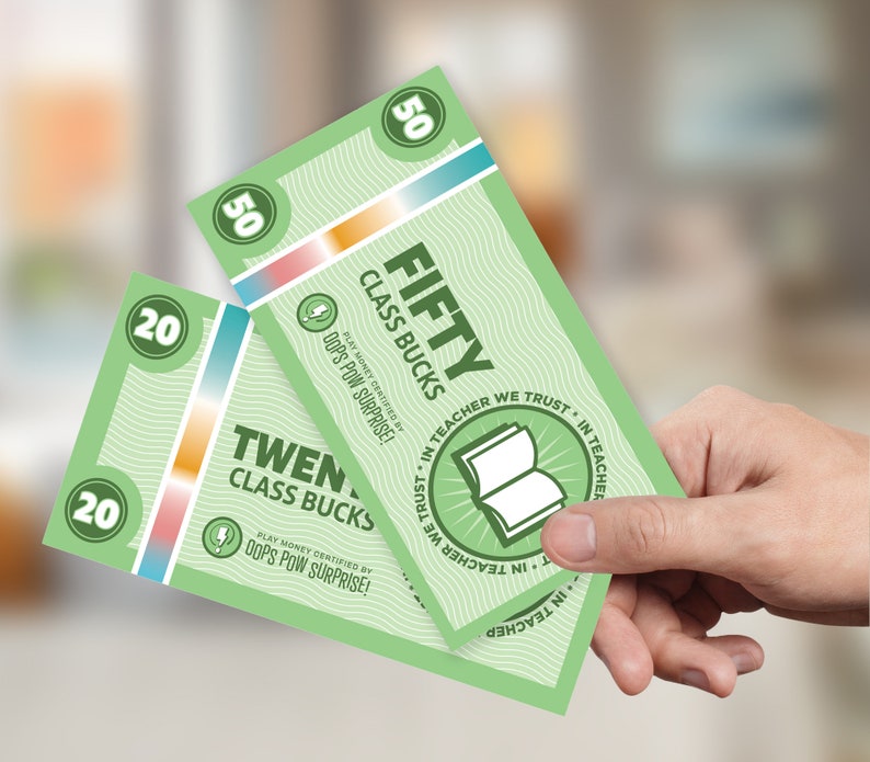 Printable Class Bucks Play Money Teacher Reward Coupons for Kids Teach ...